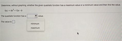 Solved Determine Without Graphing Whether The Given