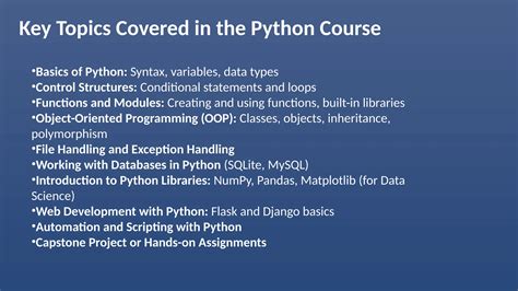 Python Programming Course In Mumbai With Certification Ppt