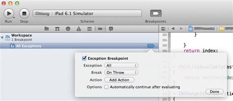 Objective C How To Add A Breakpoint To Objc Exception Throw Stack Overflow