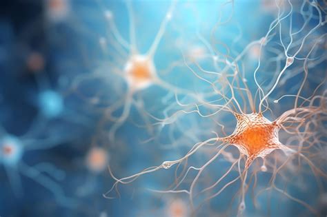 Premium AI Image Nerve Cells Microscopic View Background