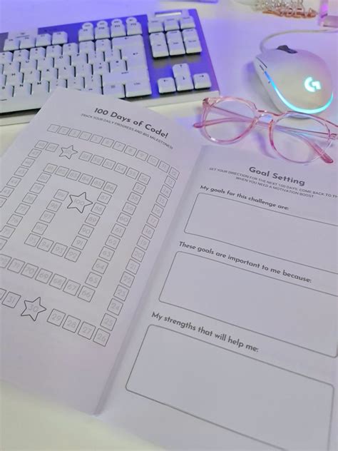100 Days Of Code Journal Digital Download Herhelloworld