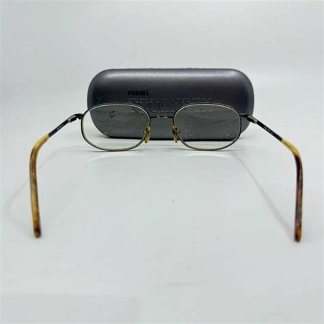 Fossil Titanium Eyeglasses Frames With Case Round Sil… Gem