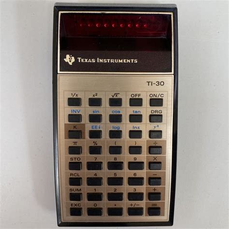 Texas Instruments Ti 30 Calculator Original Version From 1976 Erix Collectables