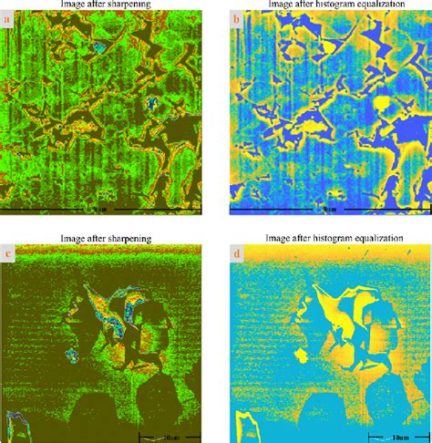 Slice Of Sample A After Sharping A And Histogram Equalization B