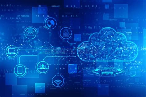 Cloud Computing Concept Background Digital Abstract Background Stock