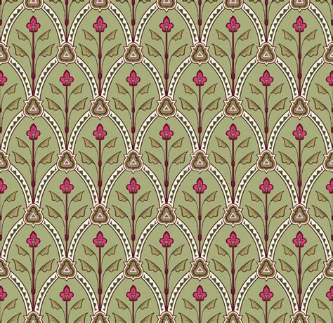 Digital Textile Mughal And Ornamental Pattern And Seamless Mughal Flower Stock Illustration