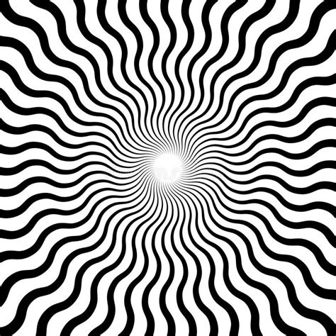 Black Concentric Wavy Lines That Makes A Rounded Abstract Organic Shape Stock Illustration