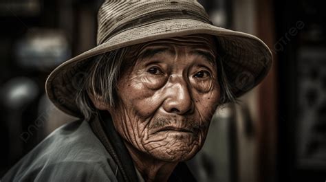 모자를 쓴 아시아 노인 아 표정이 있는 남자 고화질 사진 사진 배경 일러스트 및 사진 무료 다운로드 Pngtree