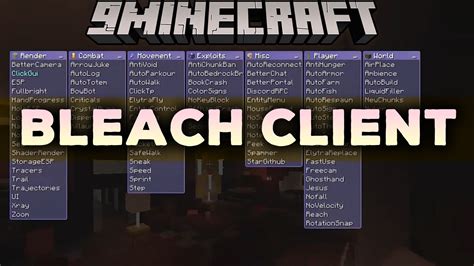 Bleach Client Mod 1192 1182 Open Source Fabric Utility Mc Modnet