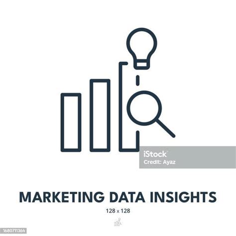 Marketing Data Insights 아이콘입니다 통계 차트 메트릭 편집 가능한 획 간단한 벡터 아이콘 개발에 대한 스톡 벡터 아트 및 기타 이미지 Istock