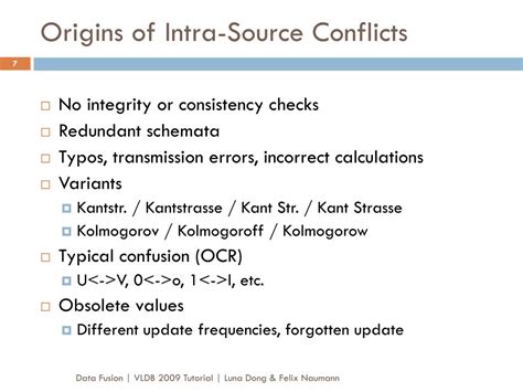 Ppt Data Fusion Resolving Data Conflicts In Integration Powerpoint