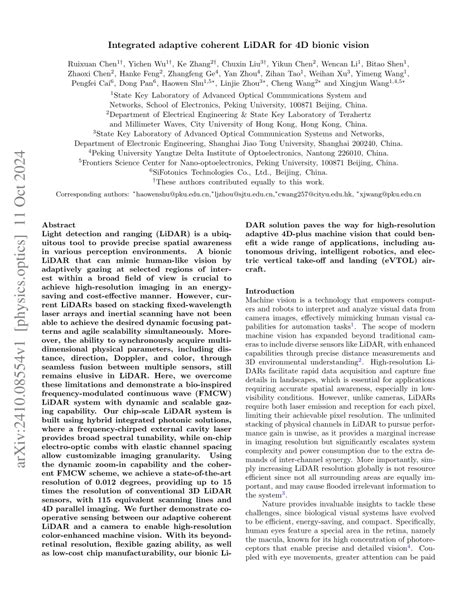 Pdf Integrated Adaptive Coherent Lidar For 4d Bionic Vision