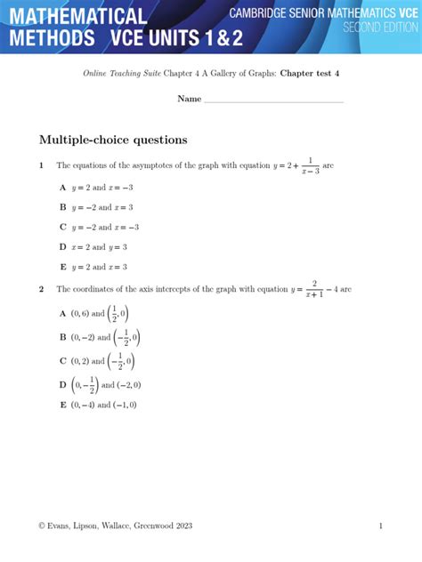 Chapter 4 Test 4 Pdf Circle Asymptote