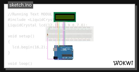 Running Text Lcd Medina Elpidia Wokwi Esp32 Stm32 Arduino Simulator