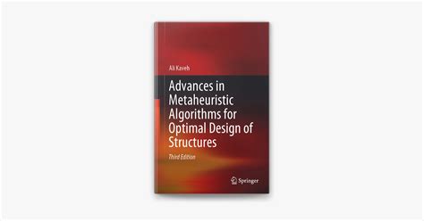 ‎advances In Metaheuristic Algorithms For Optimal Design Of Structures De Ali Kaveh No Apple Books