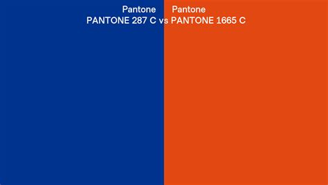 Pantone 287 C Vs Pantone 1665 C Side By Side Comparison