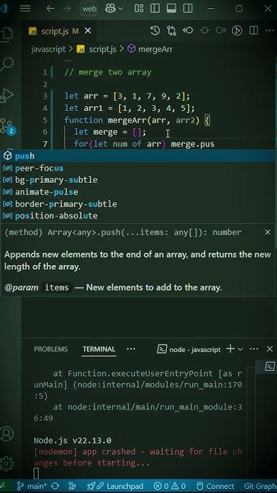 Merge Two Arrays Into A Single Array Using Javascriptjavascriptcoding Codingchallenge