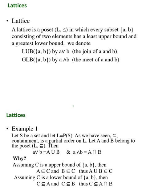 2 Lattices Pdf Boolean Algebra Teaching Mathematics