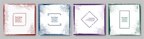 벡터 일러스트레이션 그려진 그런 지 오버레이 추상 프레임 세트입니다 잉크 브러시 스트로크가 엉망입니다 웹 배너 소셜 미디어 템플릿 디자인 배너 하프톤 오버레이 더러운 빈티지