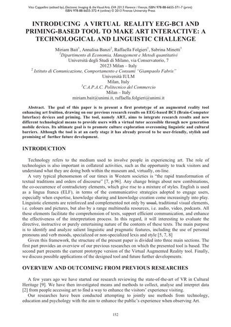 Pdf Introducing A Virtual Reality Eeg Bci And Priming Based Tool To Make Art Interactive A