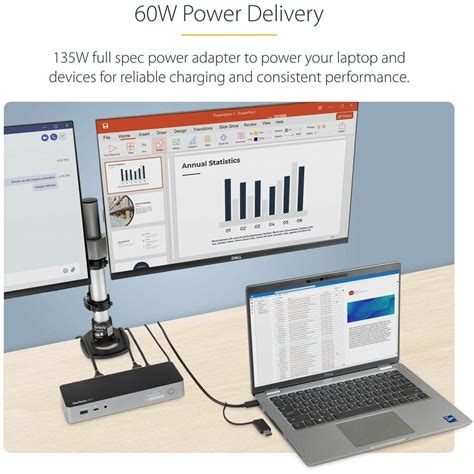 StarTech Com USB C Docking Station With USB A Laptop Compatibility W PD For Notebook