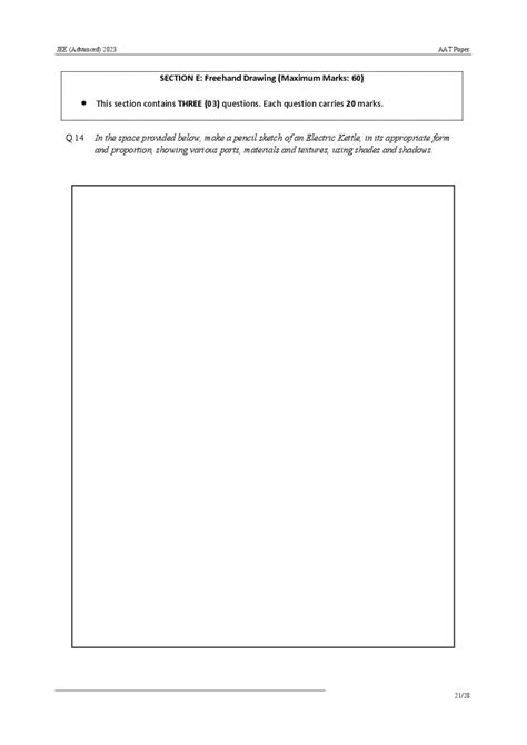 JEE Advanced AAT 2023 Question Paper PDF Free Download AglaSem Admission