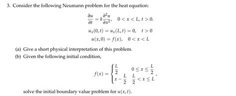 Solved 3 Consider The Following Neumann Problem For The