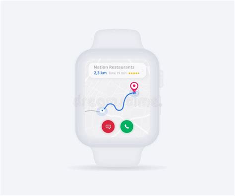 Smartwatch Map GPS Navigation App Ux Ui Concept Clock Map Application App Search Map