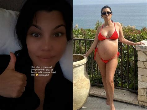 Kourtney Kardashian Says She Drank Her Breast Milk After Feeling Sick