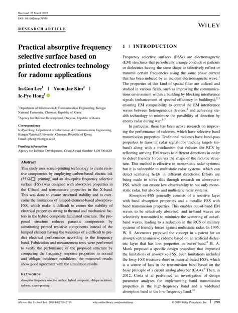 Practical Absorptive Frequency Selective Surface Based On Printed Electronics Technology For