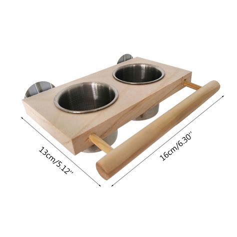 Badu Bg Хранилка за кацалки 2 в 1 Чаши за хранене на папагали от неръждаема стомана Купички за