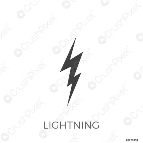 Lightning Vector Icon Stock Vector 3209134 Crushpixel