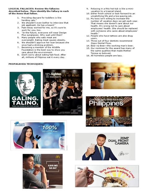 Quiz Logical Fallacies Propaganda Pdf