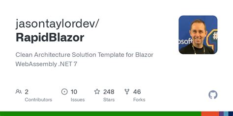 Github Jasontaylordevrapidblazor Clean Architecture Solution