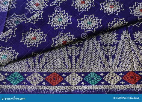 Traditional Sarawak Sarong With Pattern Stock Image Image Of Asia