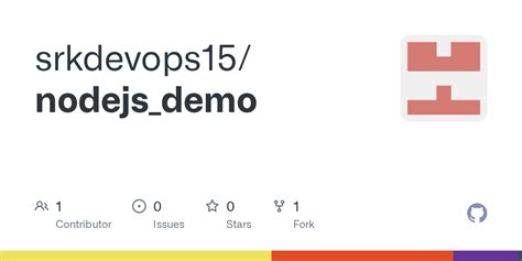 Github Srkdevops15nodejsdemo