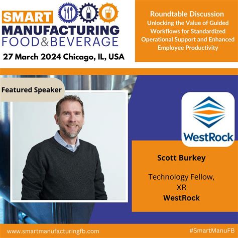 Join Scott Burkey At Smart Manufacturing For Food And Beverage Emily