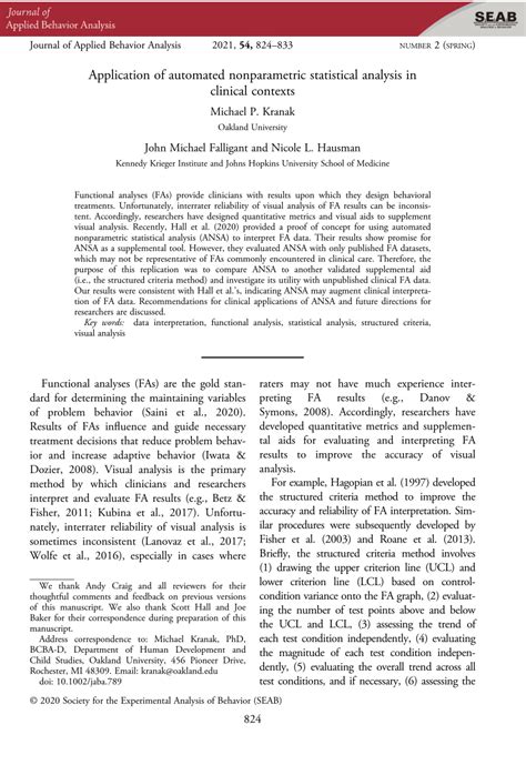 Pdf Application Of Automated Nonparametric Statistical Analysis In Clinical Contexts