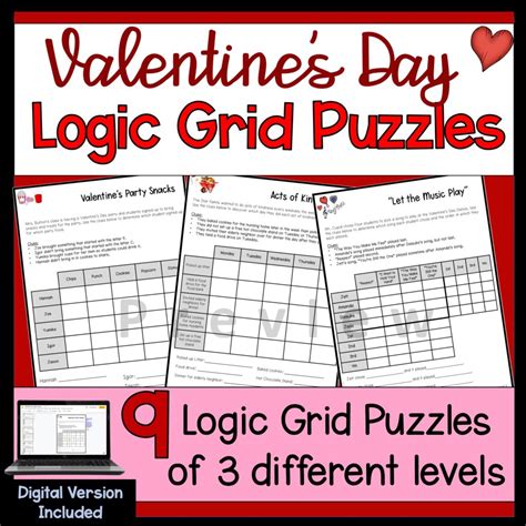valentines day logic puzzles made by teachers