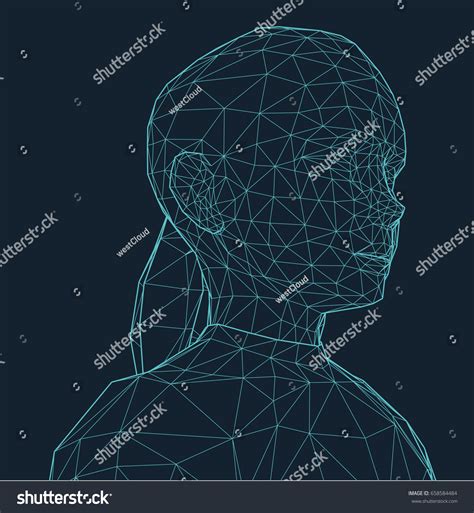 Girl Wire Frame Style Stock Vector Royalty Free Shutterstock