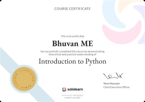 bhuvan me on linkedin i successfully completed the python basics in