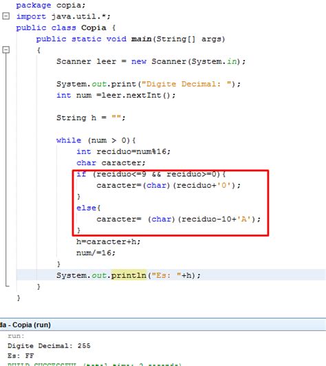 Java Ayuda explicación a cerca de programa para hallar Hexadecimal