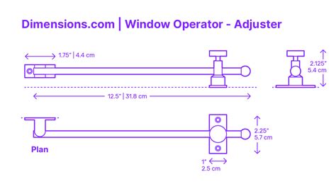Window Operator Adjuster Dimensions And Drawings