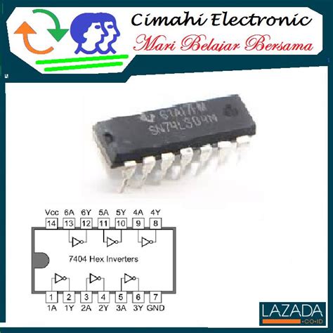 74hc04 Not Gate Ic Ic 7404 Lazada Indonesia