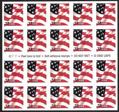 3635a 37 Cents Usa First Class Pane Stamp Mint Og Nh Egraded Xf 94 Xxf