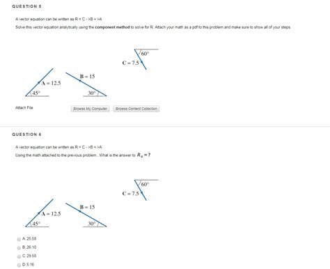 Solved QUESTION A Vector Equation Can Be Written As R C B Chegg