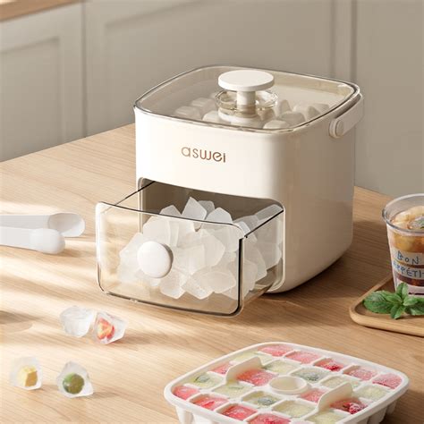 Aswei Ice Maker Box 2in1 Ice Cube Container Summer Frozen Ice Cube