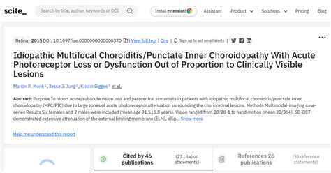 Idiopathic Multifocal Choroiditis Punctate Inner Choroidopathy With Acute Photoreceptor Loss Or