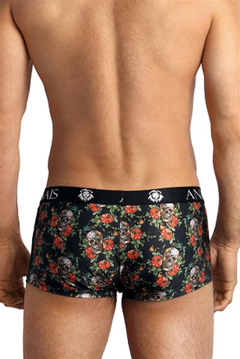 Power Boxer メンズボクサーパンツ・ブラック・メンズ・スカル柄 特製オールドブック型ケース付き｜anais アナイス