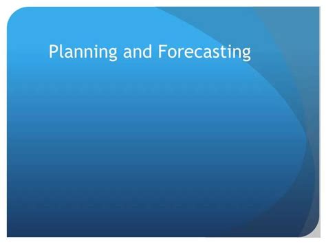 PPT Planning And Forecasting PowerPoint Presentation Free Download ID